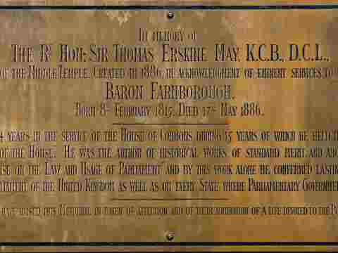 Sir Thomas Erskine May, Lord Farnborough | Westminster Abbey