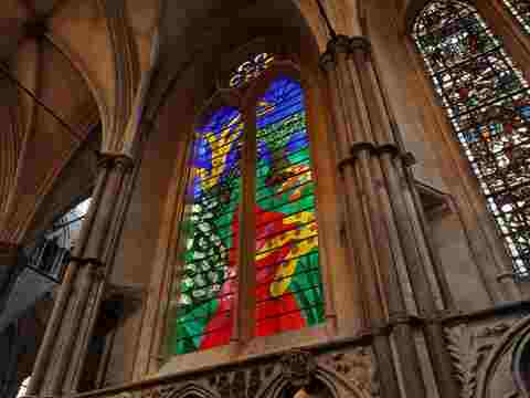 The Queen's Window by David Hockney is revealed | Westminster Abbey