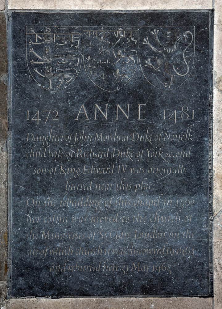 Anne Mowbray, Duchess of York | Westminster Abbey