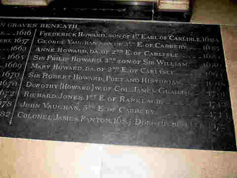 John Vaughan, 3rd Earl of Carbery | Westminster Abbey