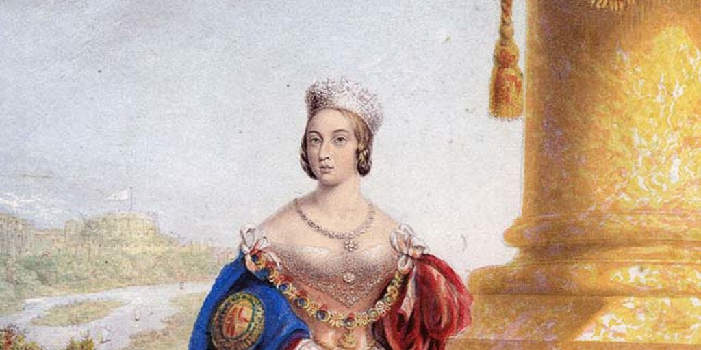 Queen Victoria Young Queen Victoria Of England Tapestry By English