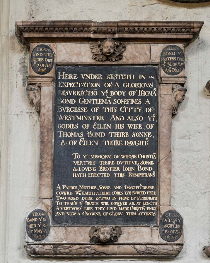Thomas Bond and family | Westminster Abbey