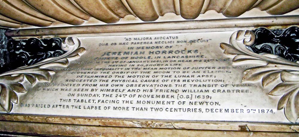 Jeremiah Horrocks | Westminster Abbey