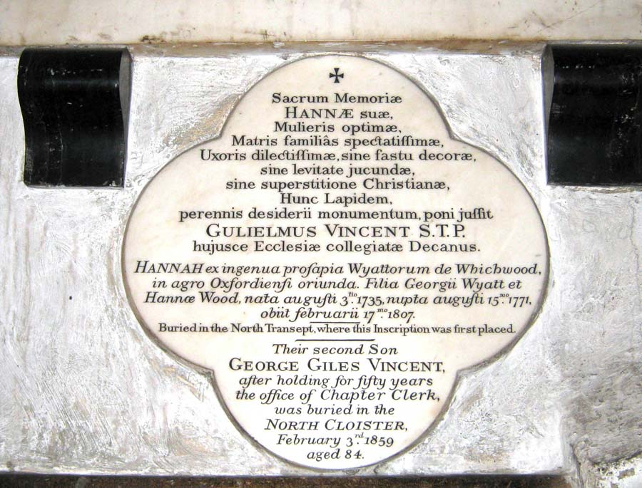 William Vincent & Family | Westminster Abbey