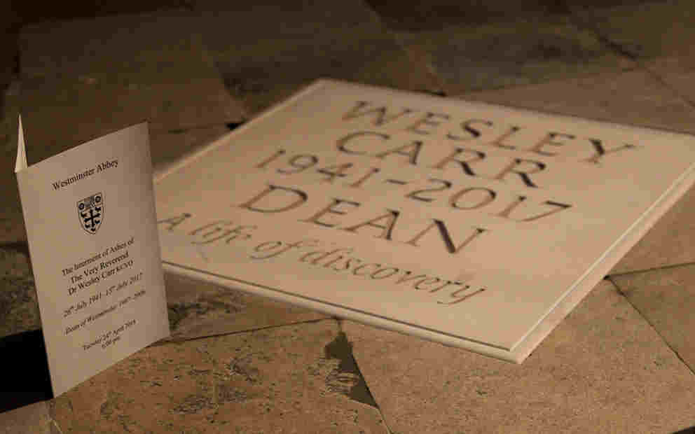 Ashes of Dr Wesley Carr buried in the Abbey | Westminster Abbey