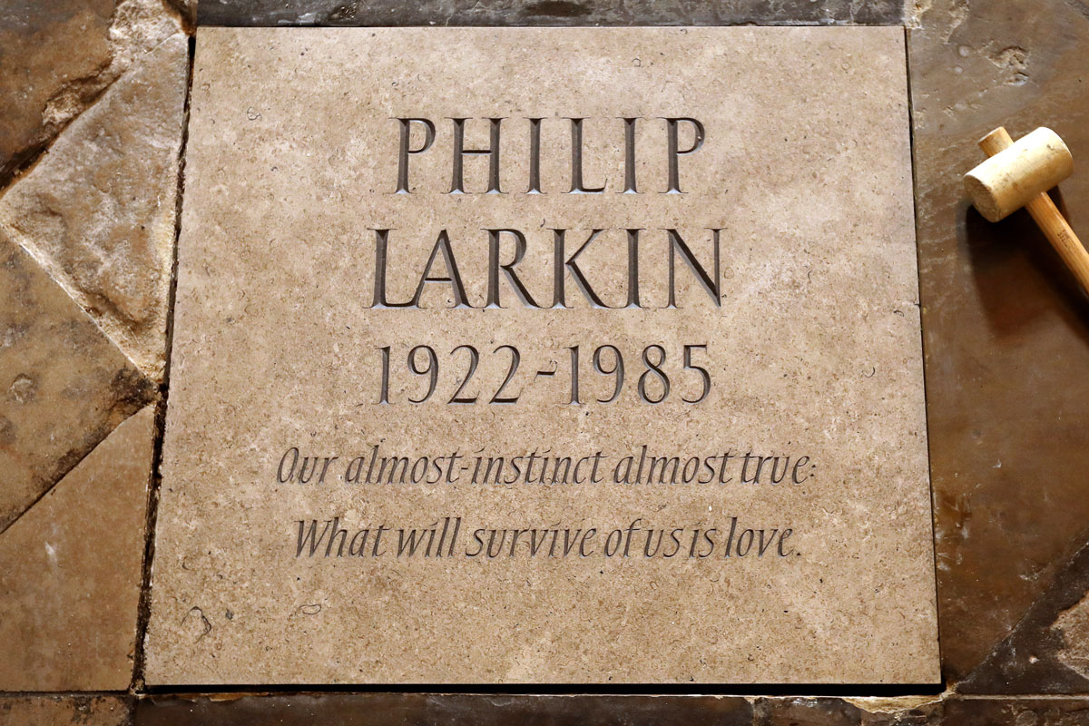 Abbey honours Philip Larkin with Poets’ Corner memorial | Westminster Abbey