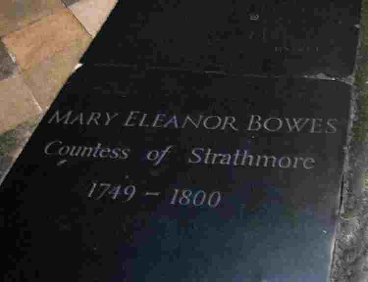 Mary Eleanor Bowes, Countess of Strathmore | Westminster Abbey